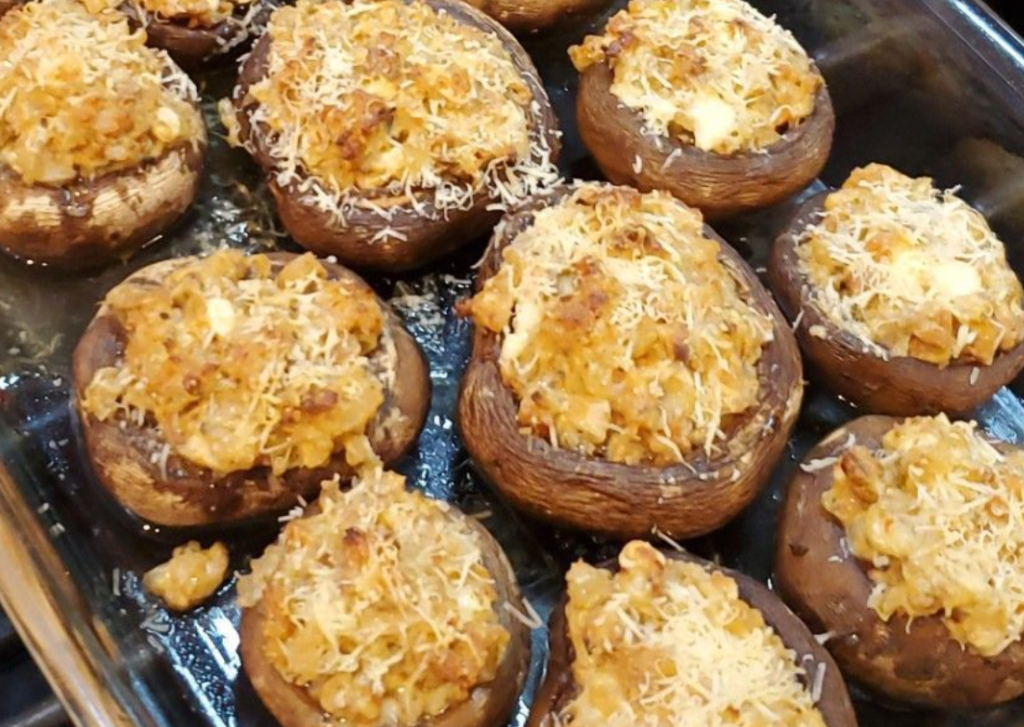 Savory Crab Stuffed Mushrooms